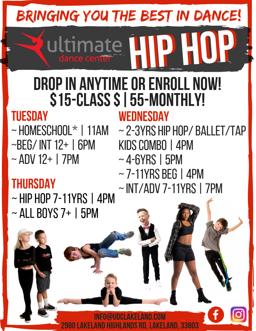 Hip Hop (2yrs – Adult) – Ultimate Dance Center